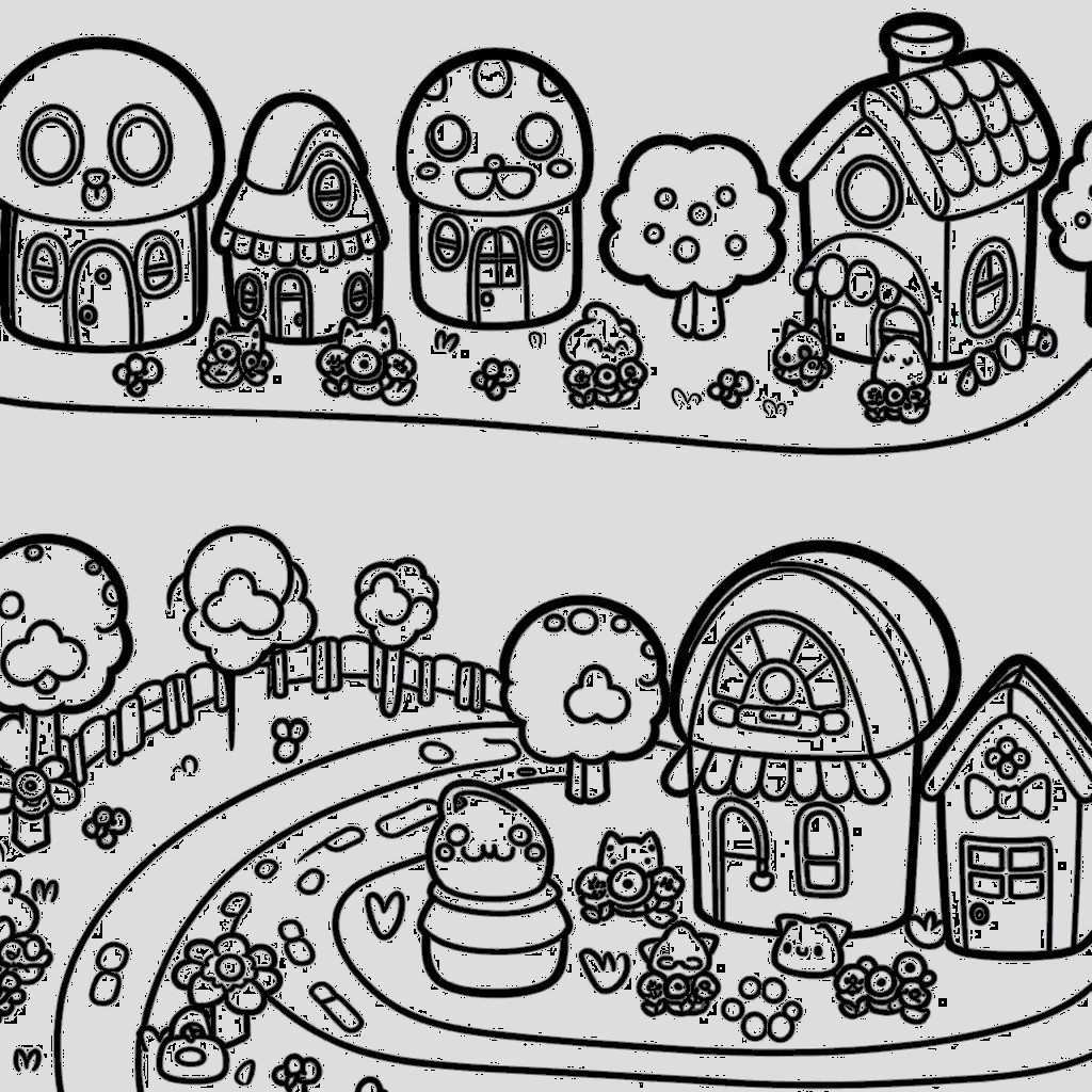 Kawaii Town Prints - Royalty Prints